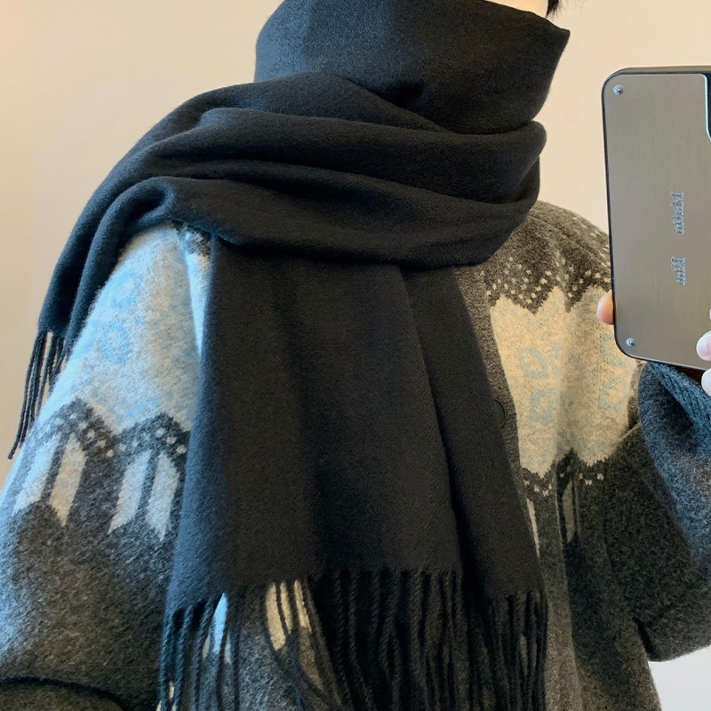 冬季加厚保暖純色圍巾男韓版百搭流蘇護頸圍脖高級感送男友禮物潮怎麼選？