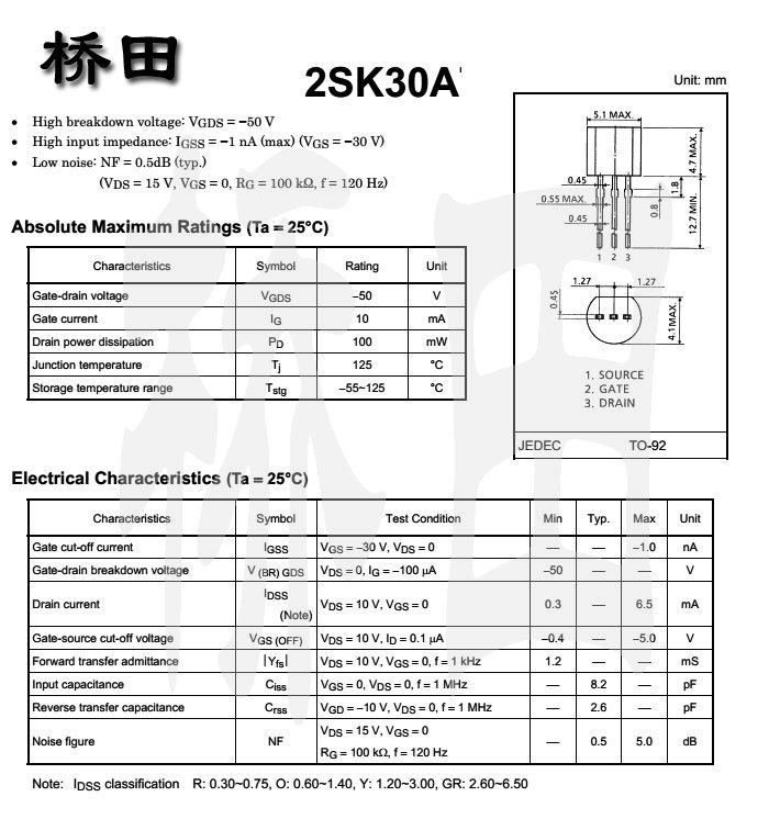 Купить Полевой транзистор Поле мост|2sk30a k30a Мос поле эффект трубки ...