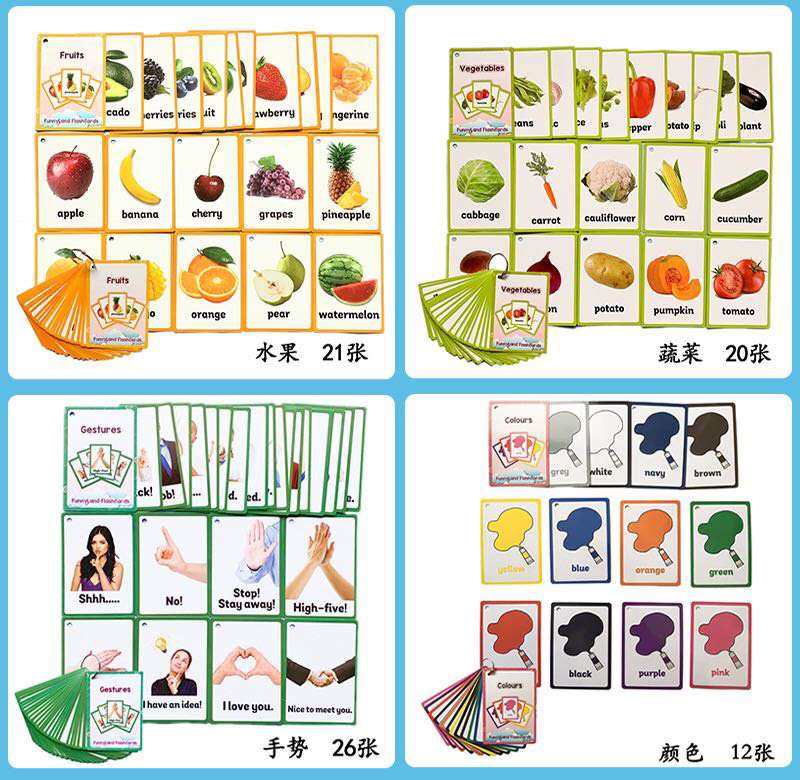 (Point-reading version) English full set of 26 word cards 760 cards for ...