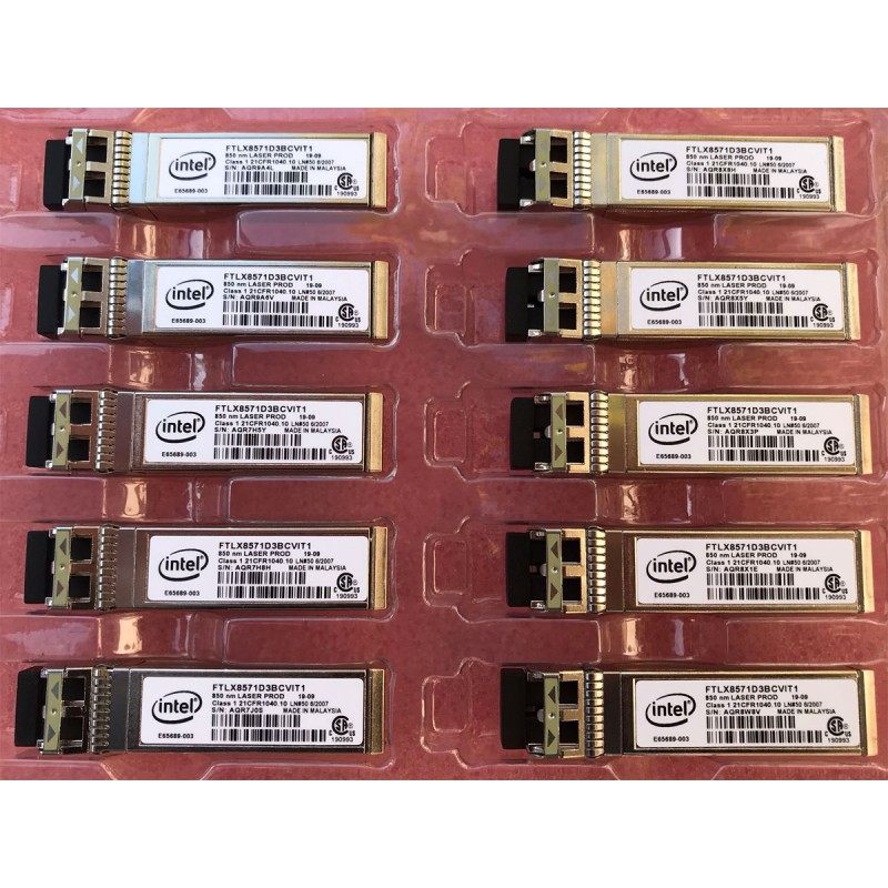 INTEL万兆模块FTLX8571D3BCV-IT多模光模块E10GSFPSR单模现货库存