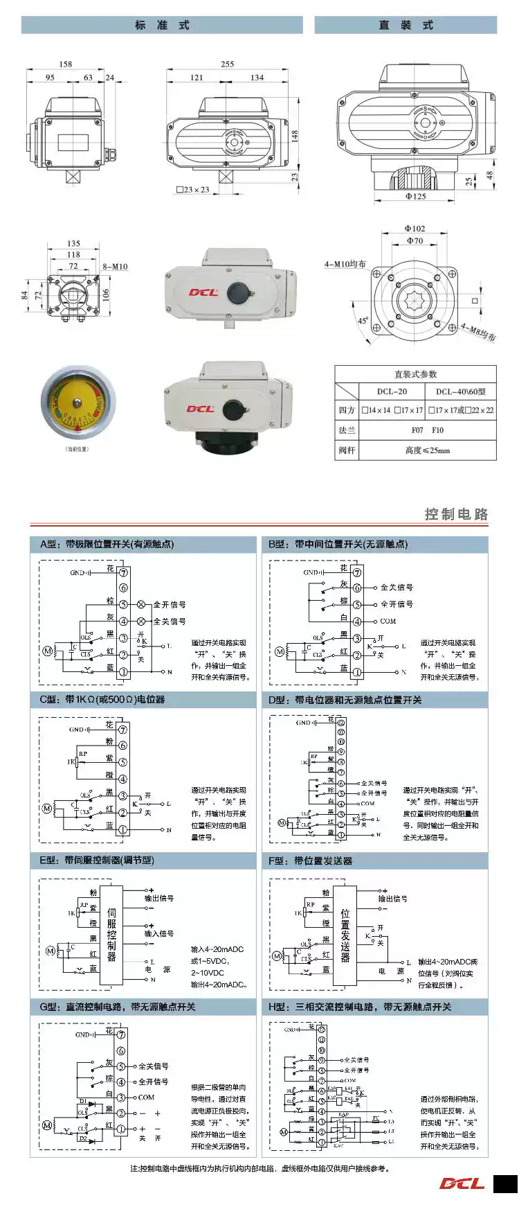 武漢華易電動執行器 DCL-20A B C D E F G H 原廠正品 假一罰十
