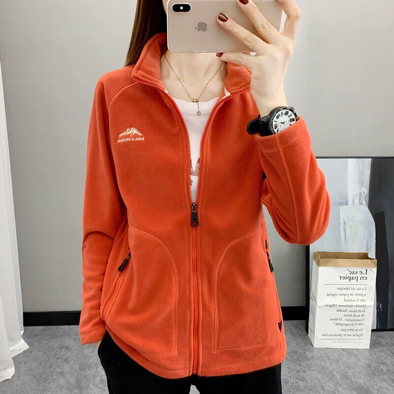Fall and winter fleece jacket heattech windproof fleece-linedthickened ...