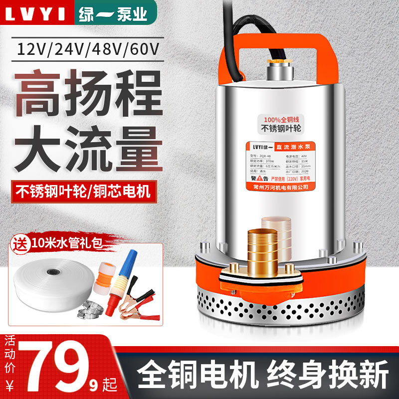 [USD 51.07] Green DC Diving Pump 12V24V48V60V Electric cart electric ...