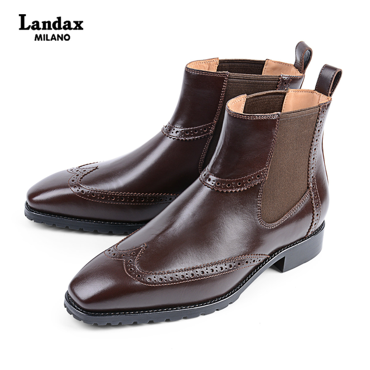 Купить Landax новый ручной работы воловья кожа мужские ботинки англия ...
