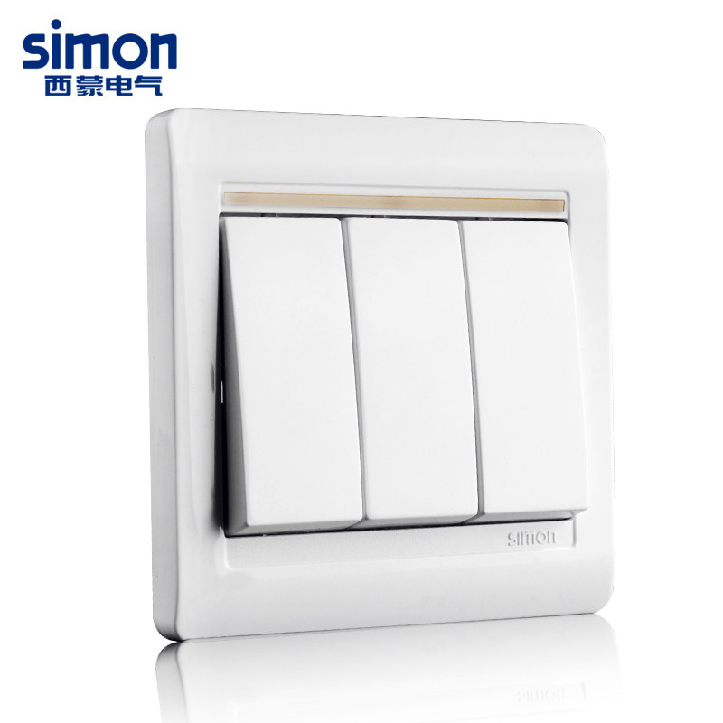Simon switch socket Simon switch 55 series three-open dual-control ...