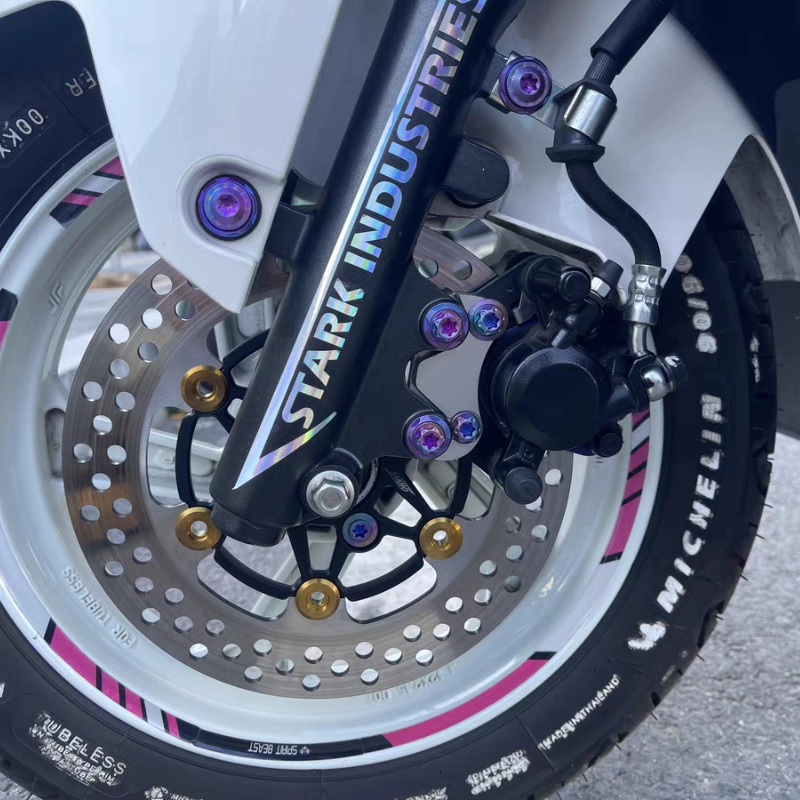 铃木 UY/UU/UE125改装大鲍鱼卡钳刹车加大浮动刹车盘