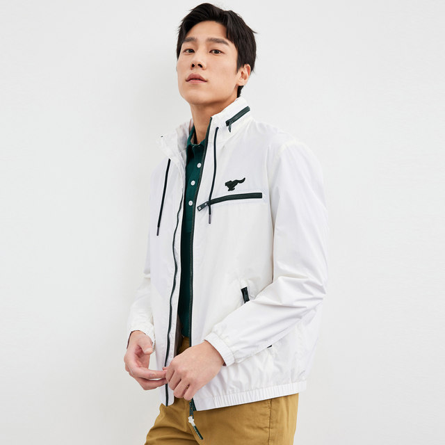 [Three Defenses] Seven Wolf Jacket Men's Spring New Stand Collar ...