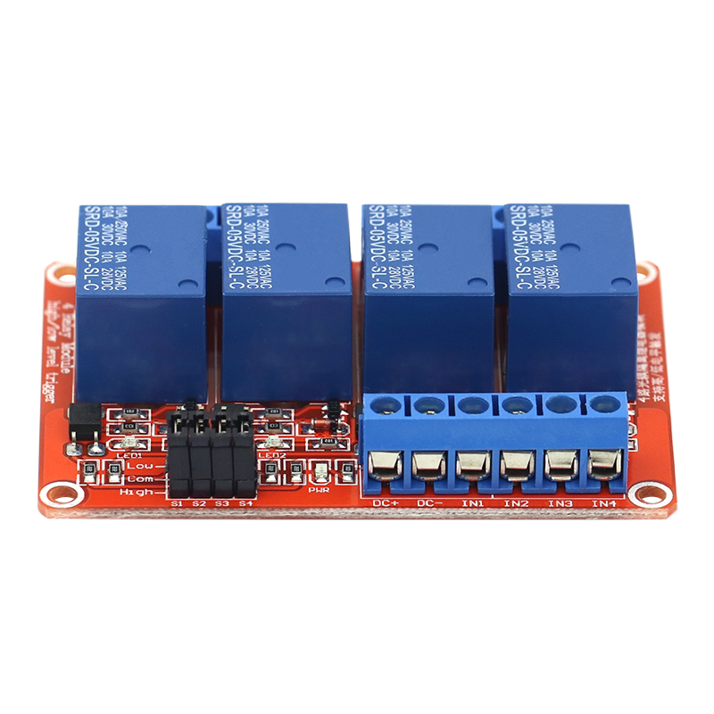 4-Way Relay Module Isolation - Supports High/Low Level Triggering, 5V ...