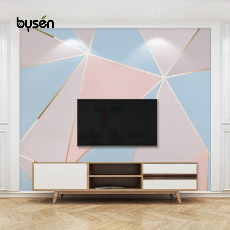 [USD 14.54] Simple Modern TV Background Wallpaper Geometric Living Room ...
