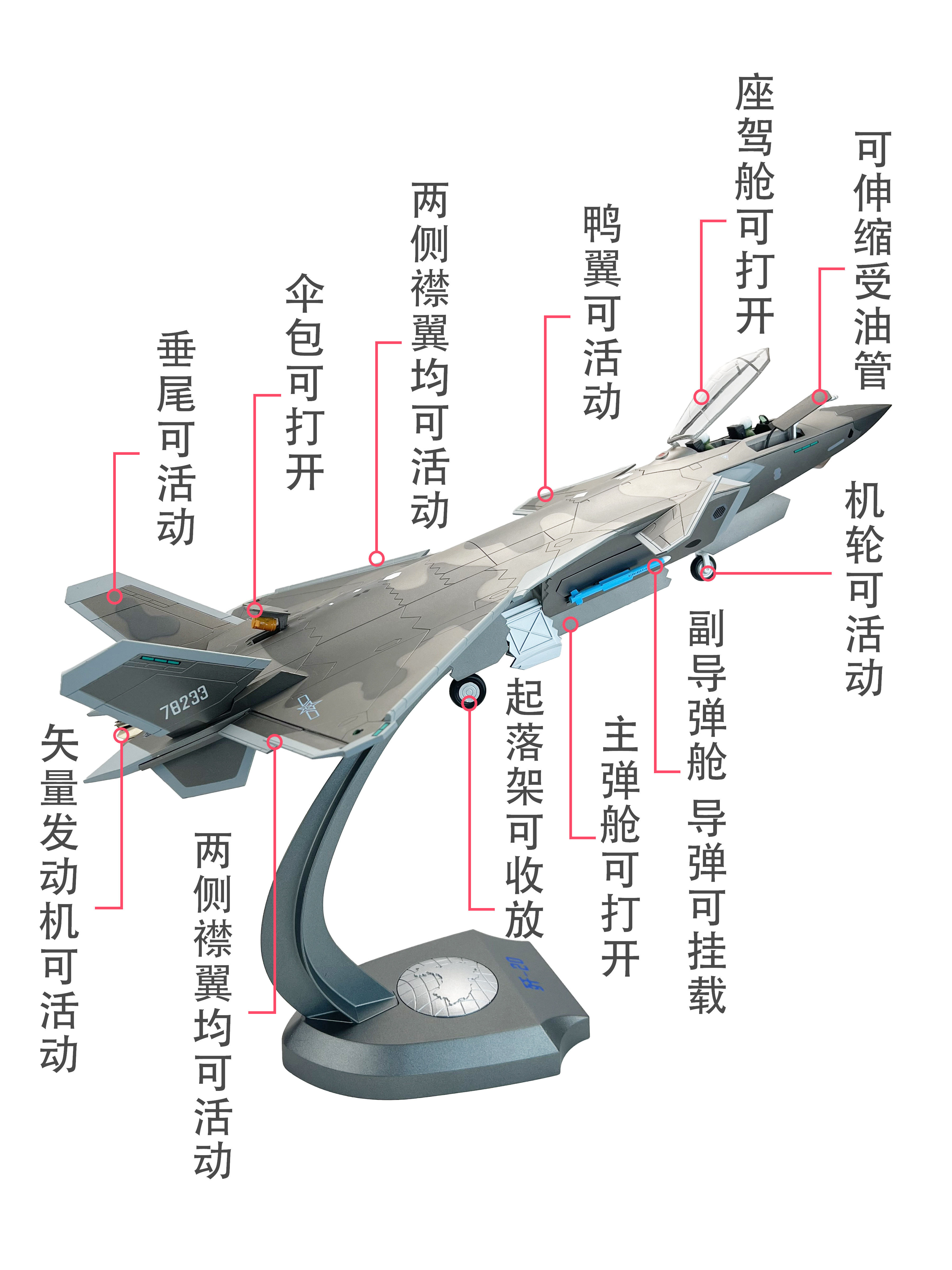 1:35歼20隐形战斗机J20B合金仿真模型：航空迷的梦想收藏品！-航模-淘宝好物网