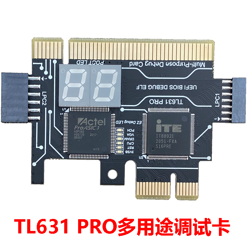 [USD 18.37] TL 631PRO diagnostic card desktop notebook PCI E debugging ...