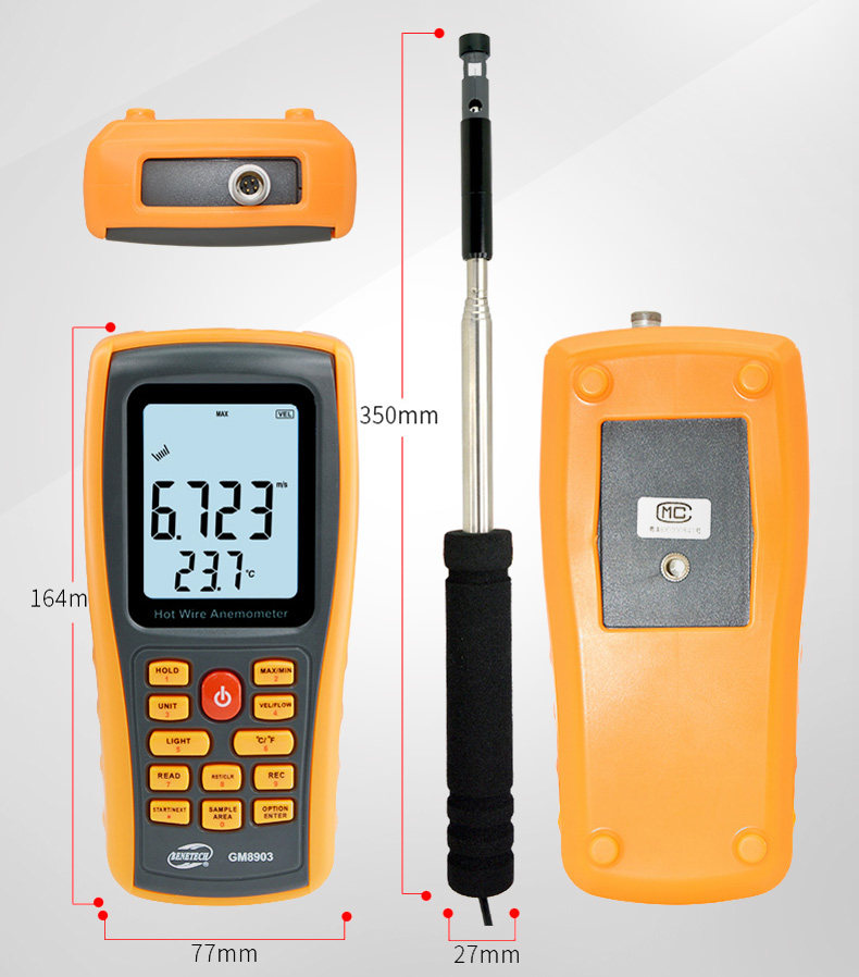 Standard intelligence GM8903 thermal anemometer air volume meter high ...
