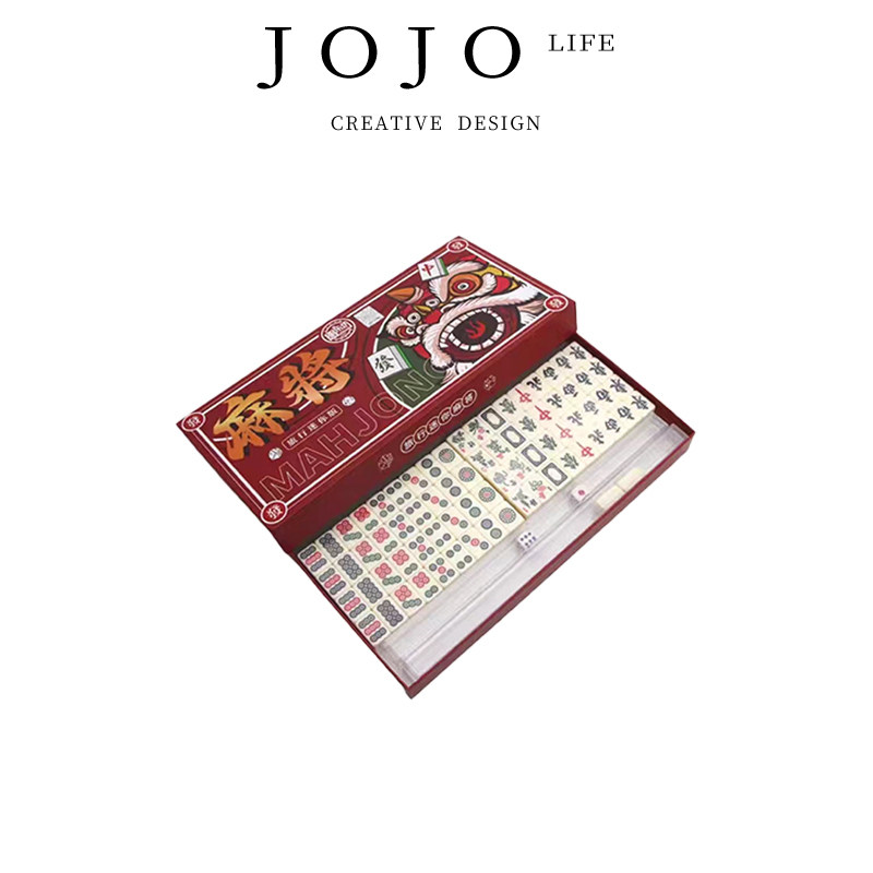 Jojo's l. pd lunhou mahjong small, mini portable travel simple mahjong ...