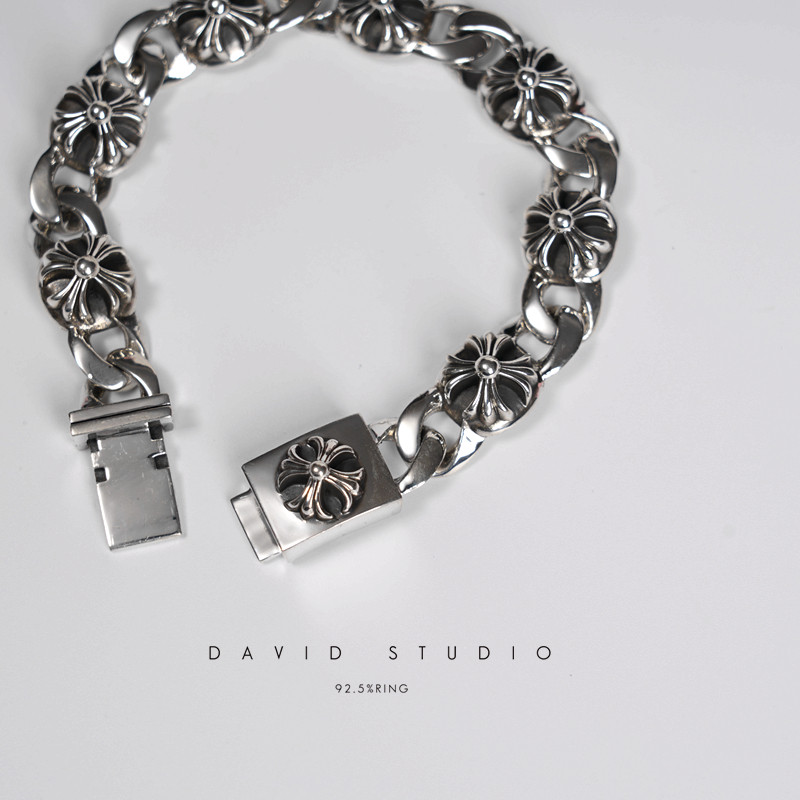 情侣必备！David S925纯银十字架手链，时尚与信仰的完美碰撞！💎 -手链-淘宝好物网