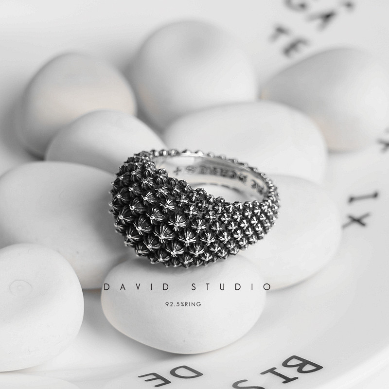 情侣对戒新宠！David S925纯银满十字架菱形戒指，守护爱情的神秘力量？-戒指-淘宝好物网