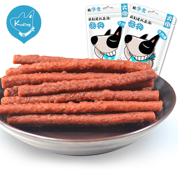 Купить Собака закуски 酷狗 烟熏牛肉条 牛肉棒 狗零食 泰迪金毛宠物零食 100g 5袋包邮 Cool Dog в ...