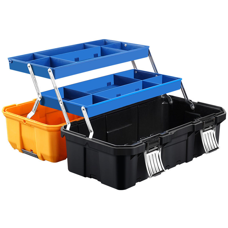 Three-layer folding toolbox multi-function maintenance electrician ...