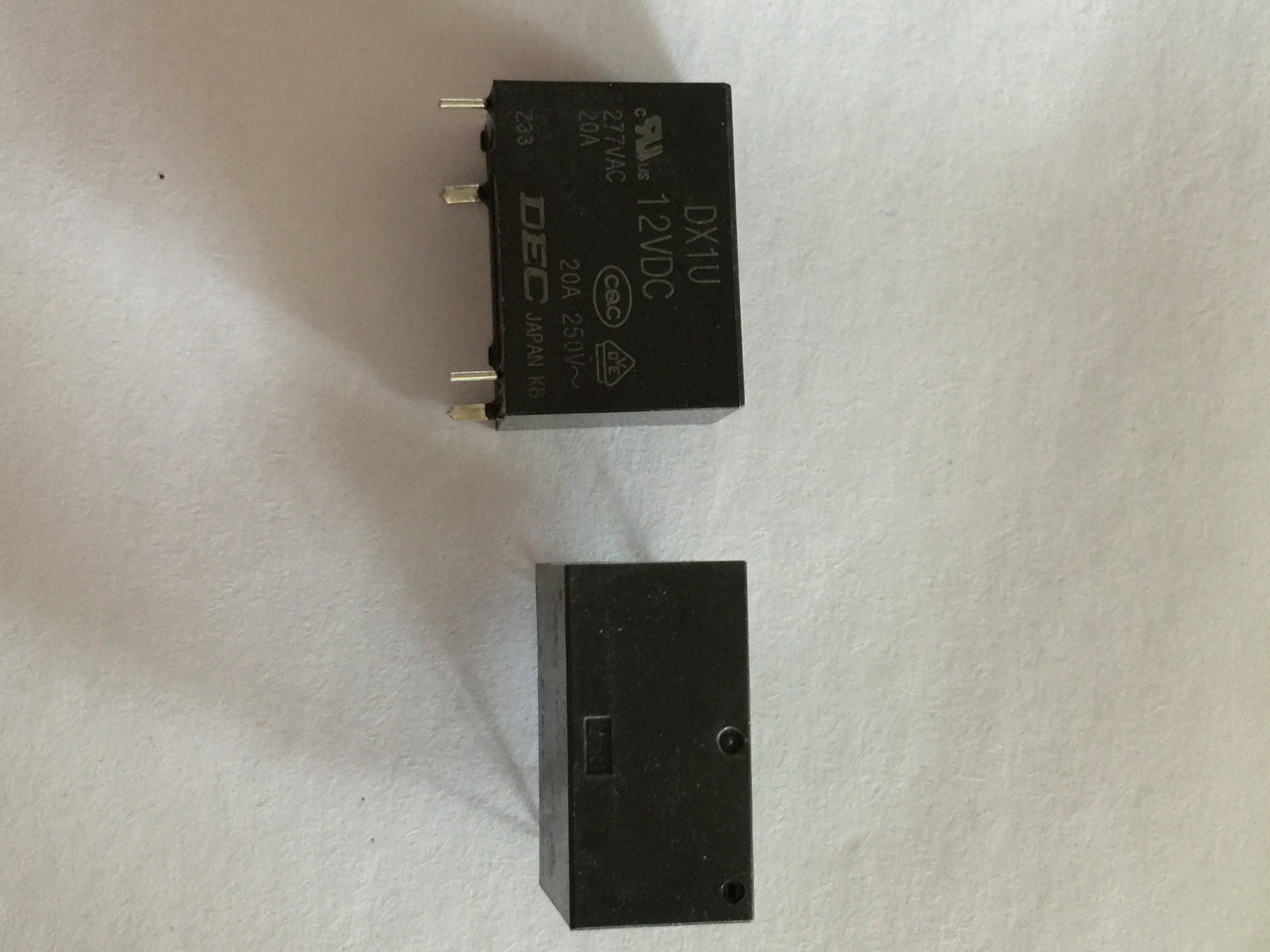 Brand new original DEC relay DX1U-12VDC 20A 250V 277VAC 4 feet