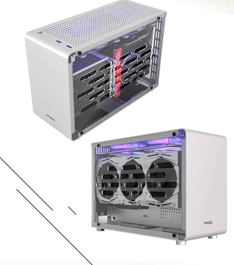 Patriot Peninsula Iron Box N1 All Aluminum Computer Mini ITX Small Case ...
