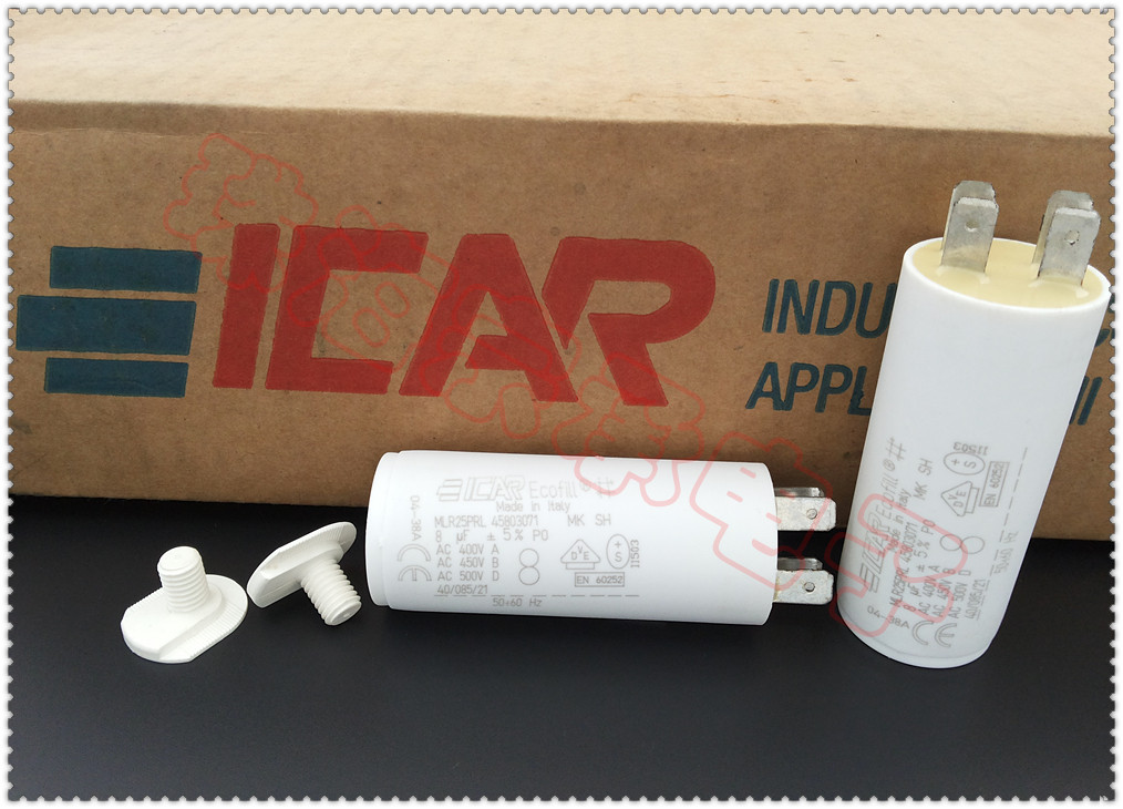 Imported Italian 8uF 450v ICAR motor running start capacitor ...