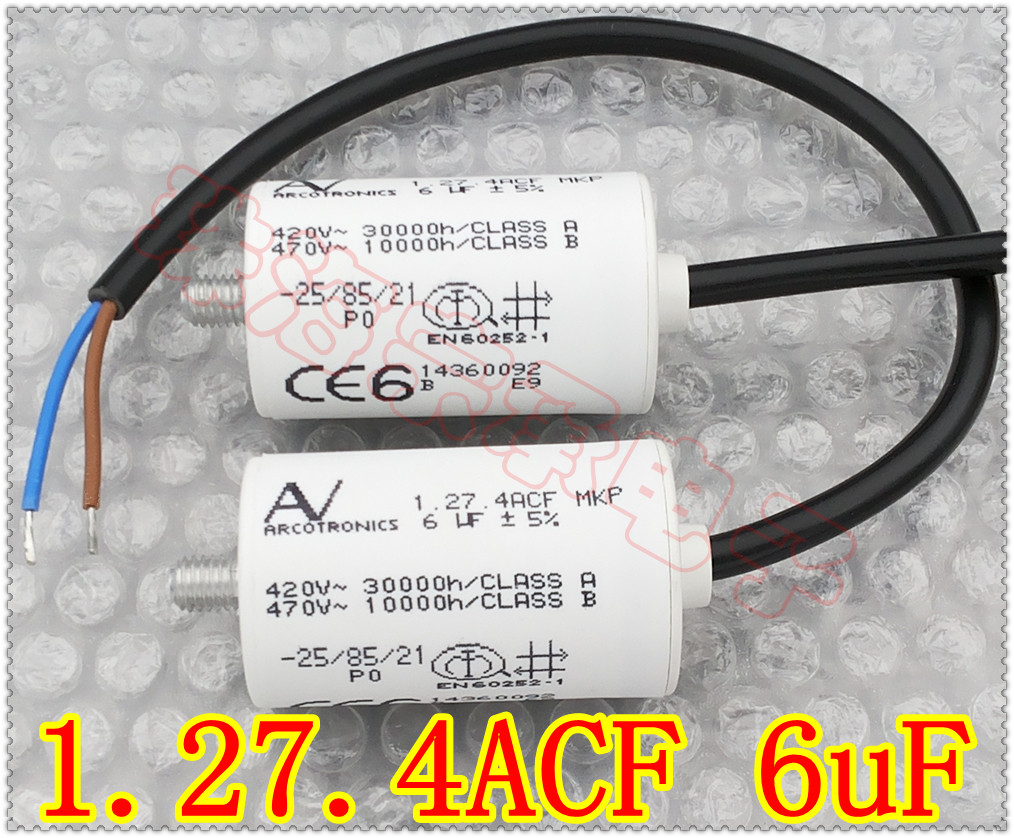 Imported Bulgarian 6uF 1 27 4ACF MKP AV ARCOTRONICS start capacitor 470V