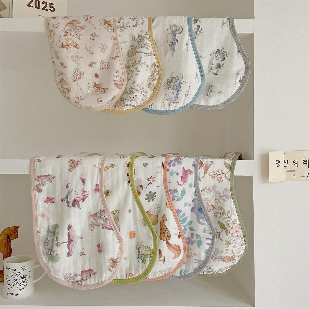 Baby burp towel, baby bib, spit-up towel, anti-spill milk bamboo cotton ...