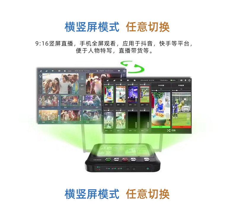 Ucast R8八路导播切换台2路HDMI+2路SDI一体机+4G SDI多卡直播机-阿里巴巴