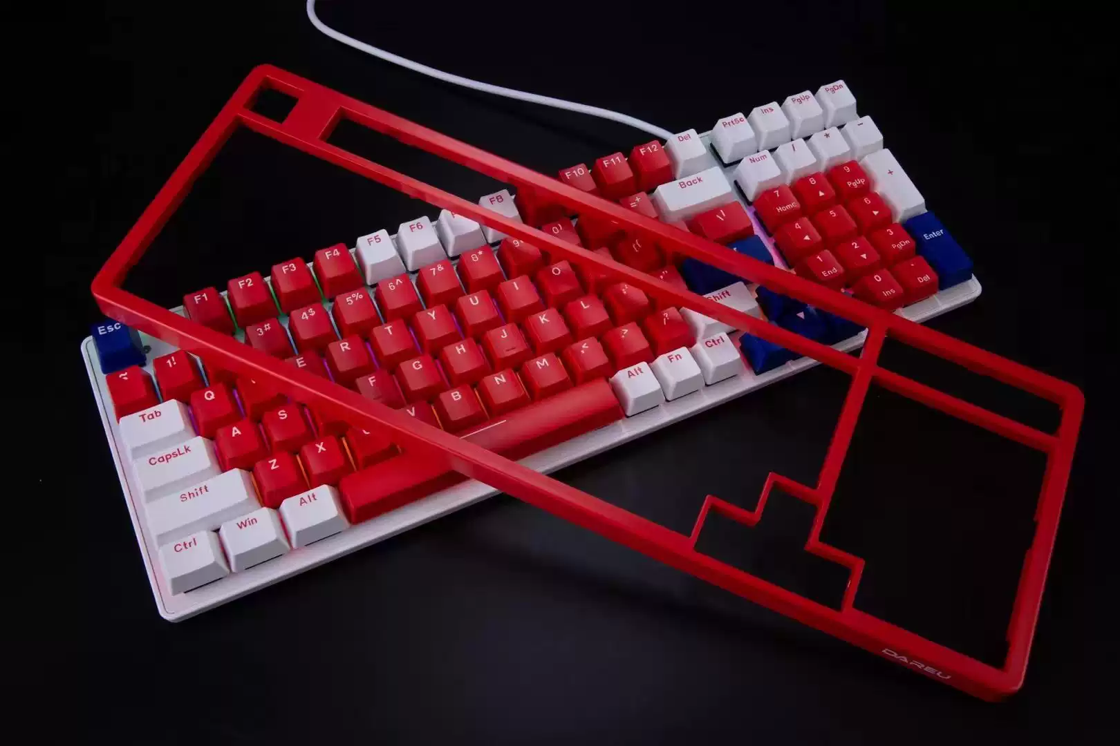 DAREU 达尔优CK100PRO红外青轴机械键盘 热插拔轴体电竞吃鸡游戏专用