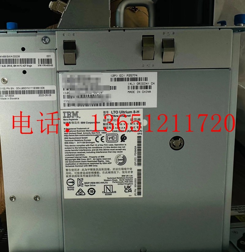 DELL EMC ML3 LTO8 FC HH 磁带机 磁带库驱动器 Drive 3580-HH8