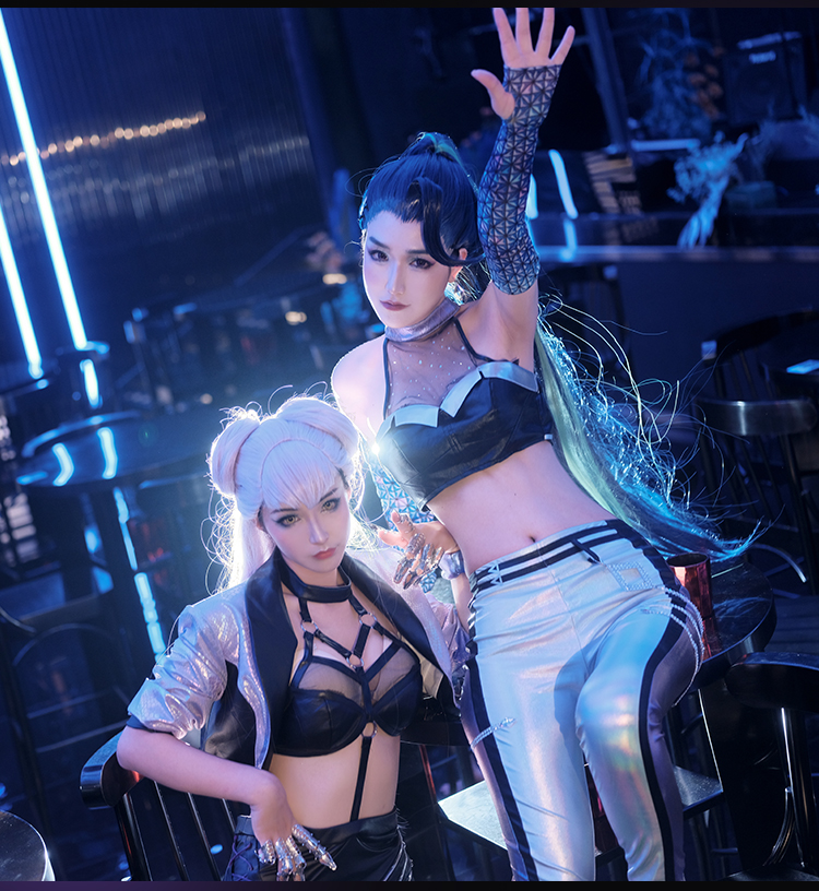 现货娜多LOL英雄联盟KDA伊芙琳cos服S10打歌服游戏Cosplay女4627-阿里巴巴