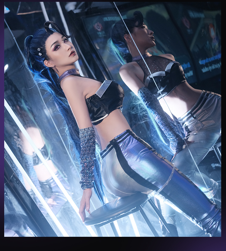 LOL英雄联盟cos服S10总决赛打歌服KDA卡莎cosplay游戏服装女4626-阿里巴巴