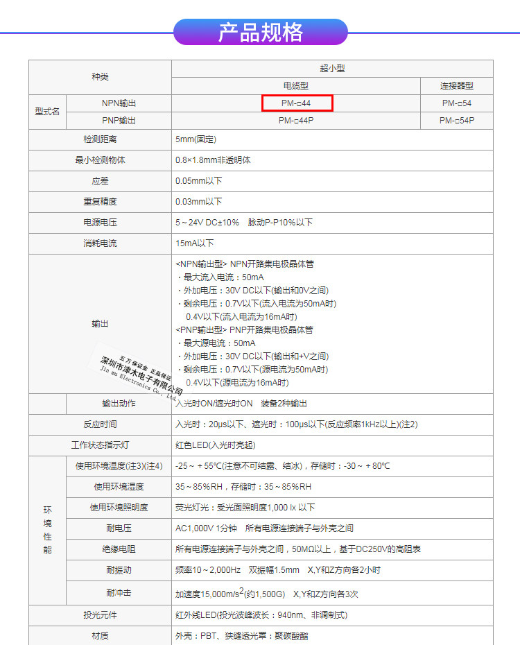 松下微型光电传感器U型PM-L45代替PM-L44原装槽型光电开关带线-阿里巴巴