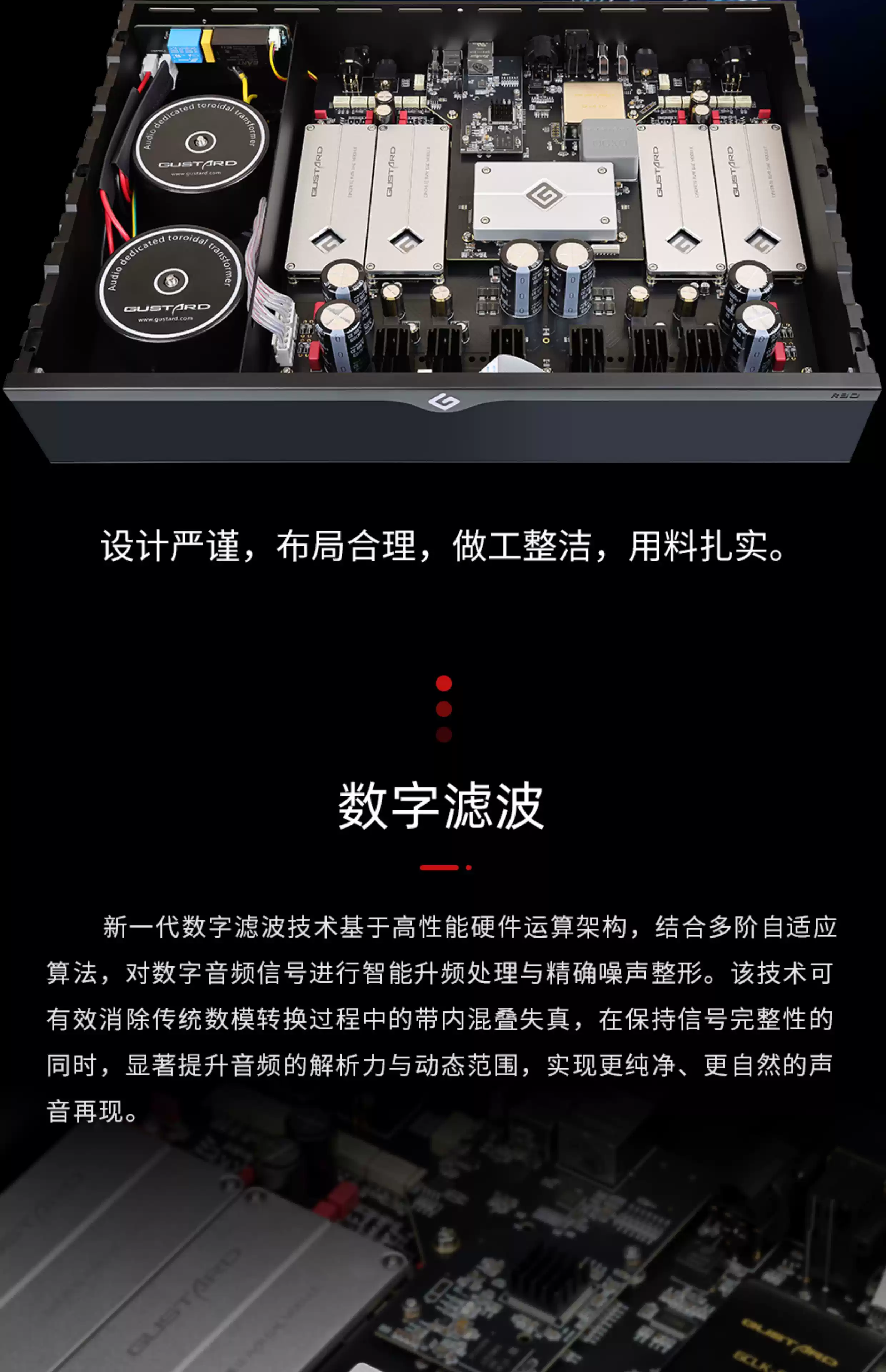 歌诗德GUSTARD DAC-R30 网络串流解码器 27Bit分立R2R 内置OCXO