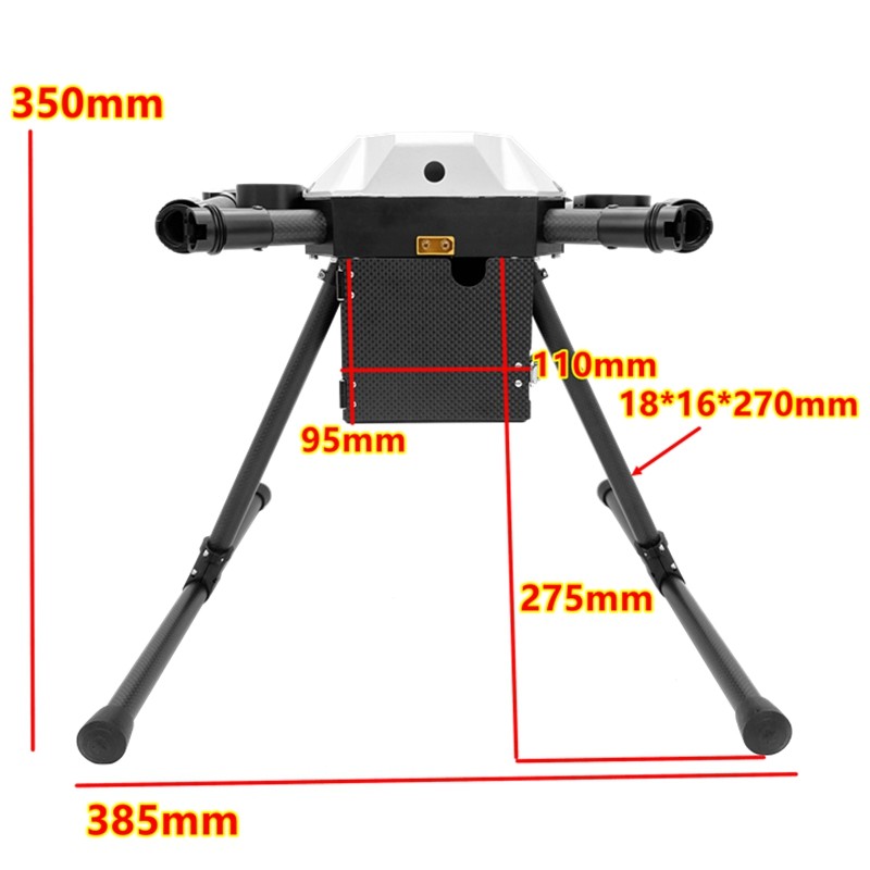 INNLOI DIY H4 870mm Drone Folding Frame Quad Copter Carbon Fiber Cross ...