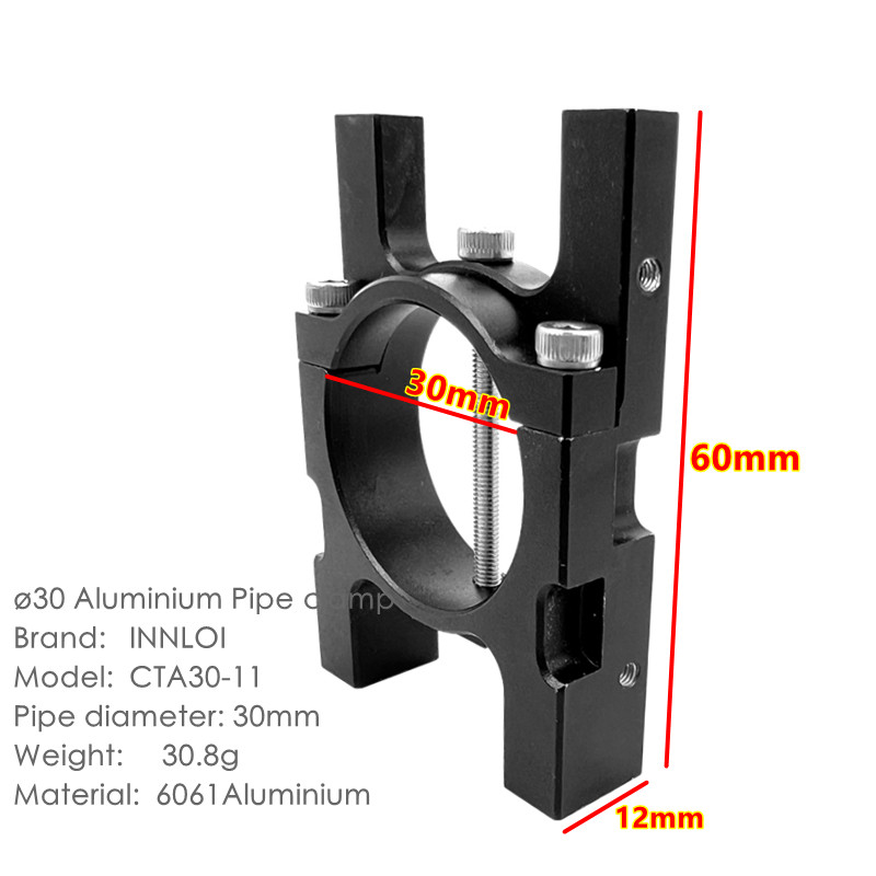 INNLOI 30mm Pipe Clamp 30 Aluminium Coupling Tighten Fastener Pipe Hoop ...