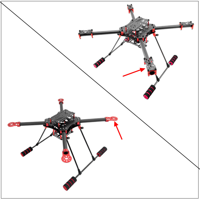 INNLOI X450 500mm Carbon Fiber Fixed Frame Quad 4 Rotate Quadcopter FPV ...