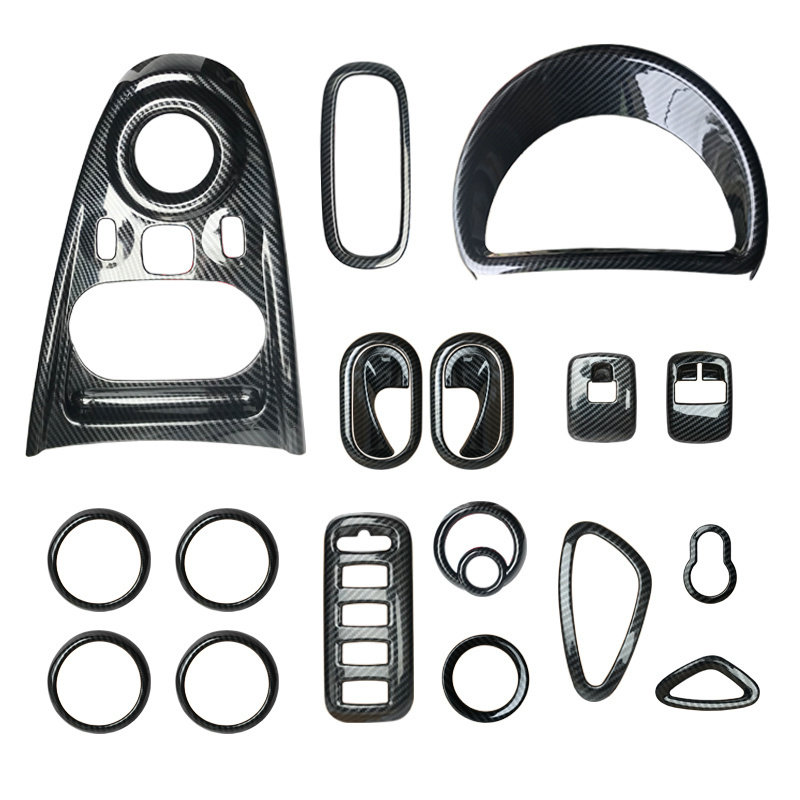 Mercedes-benz smart interior restoration upgrade! carbon fiber patches ...