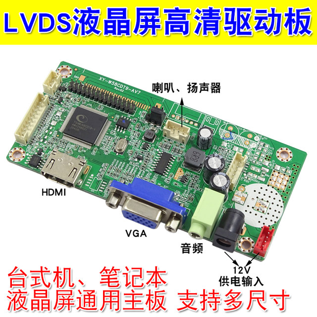HDMI laptop monitor JRY-W58CDT9-AV2 HD LCD driver board HDMI+VGA