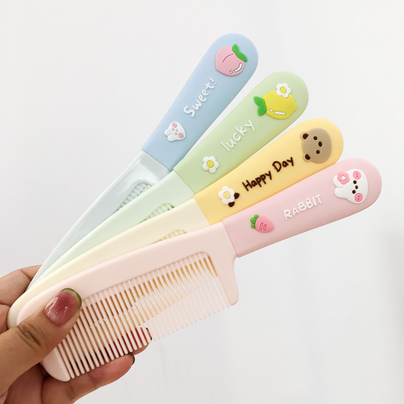 [USD 7.70] The new child's cute cartoon safety comb little girl pierced ...