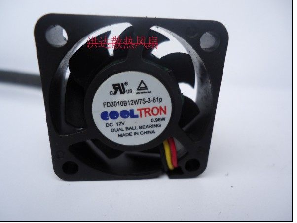 COOLTRON 12V0 96W 3010 3CM MICRO COOLING Fan FD3010B12W7S-3-81p