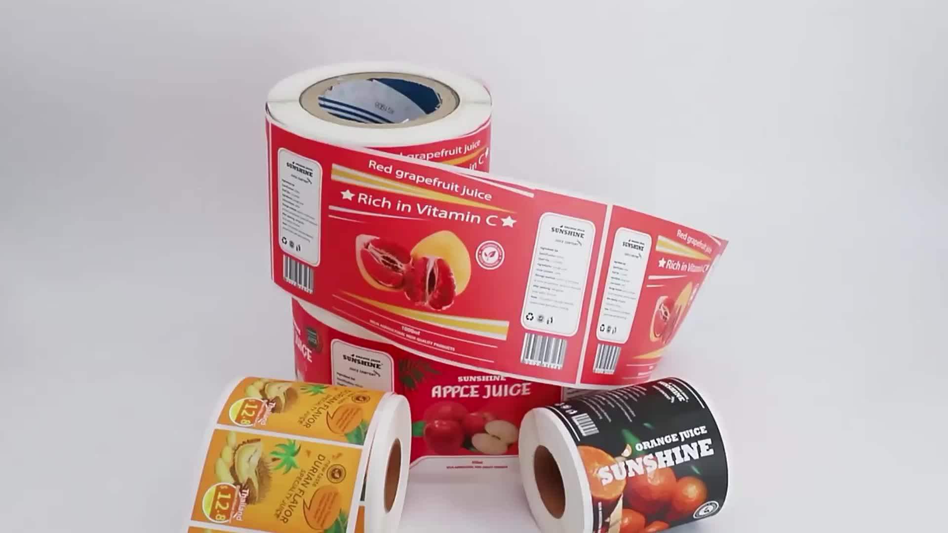 Energy Drink Custom Waterproof Bopp Vinyl Logo Printing Adhesive Juice ...