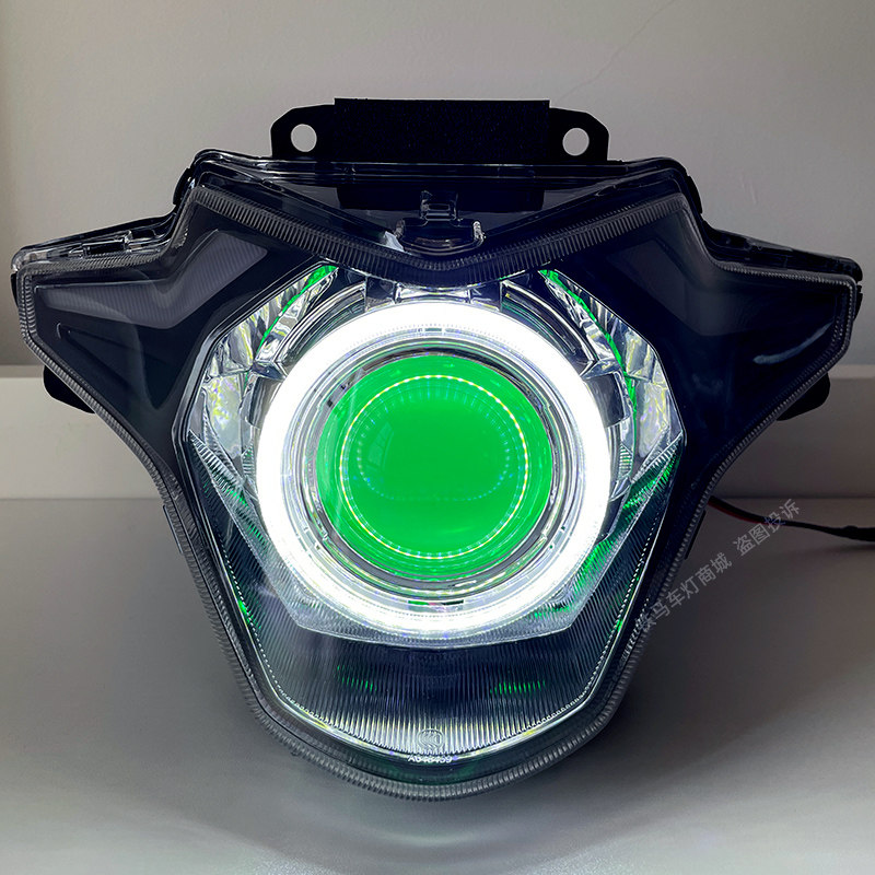 豪爵USR125 LED透镜大灯总成改装：天使眼恶魔眼升级，点亮你的夜行之路！-摩托车氙气灯-淘宝好物网