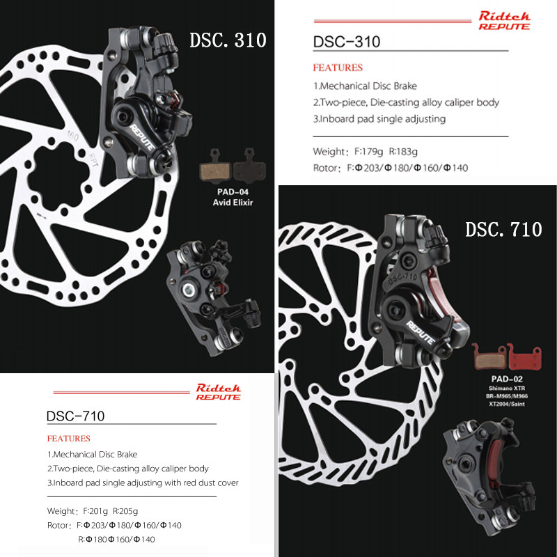 REPUTE Mountain Self-bike Universal Mechanical Universal Set of Front ...