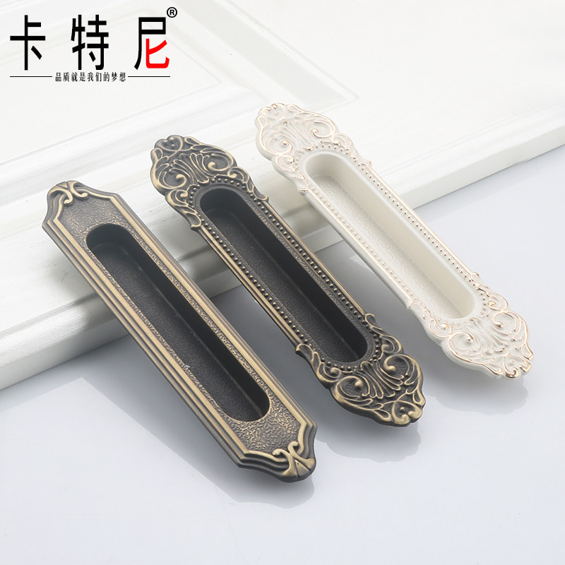 [USD 30.45] American embedded embedded mounted handle hidden door push ...