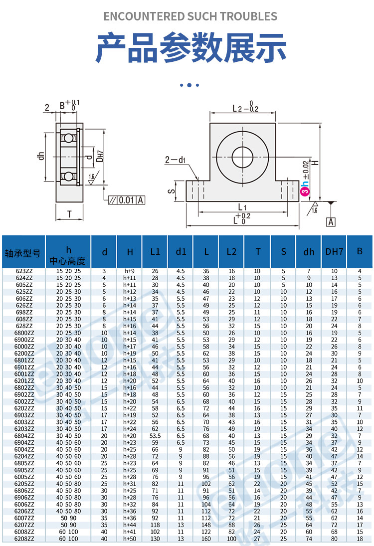 T 형 수직 베어링 내경 3 / 4 / 5 / 6 / 7 / 8 / 9 / 10 / 12 / 15 / 17 / 20mm 베어링 ...