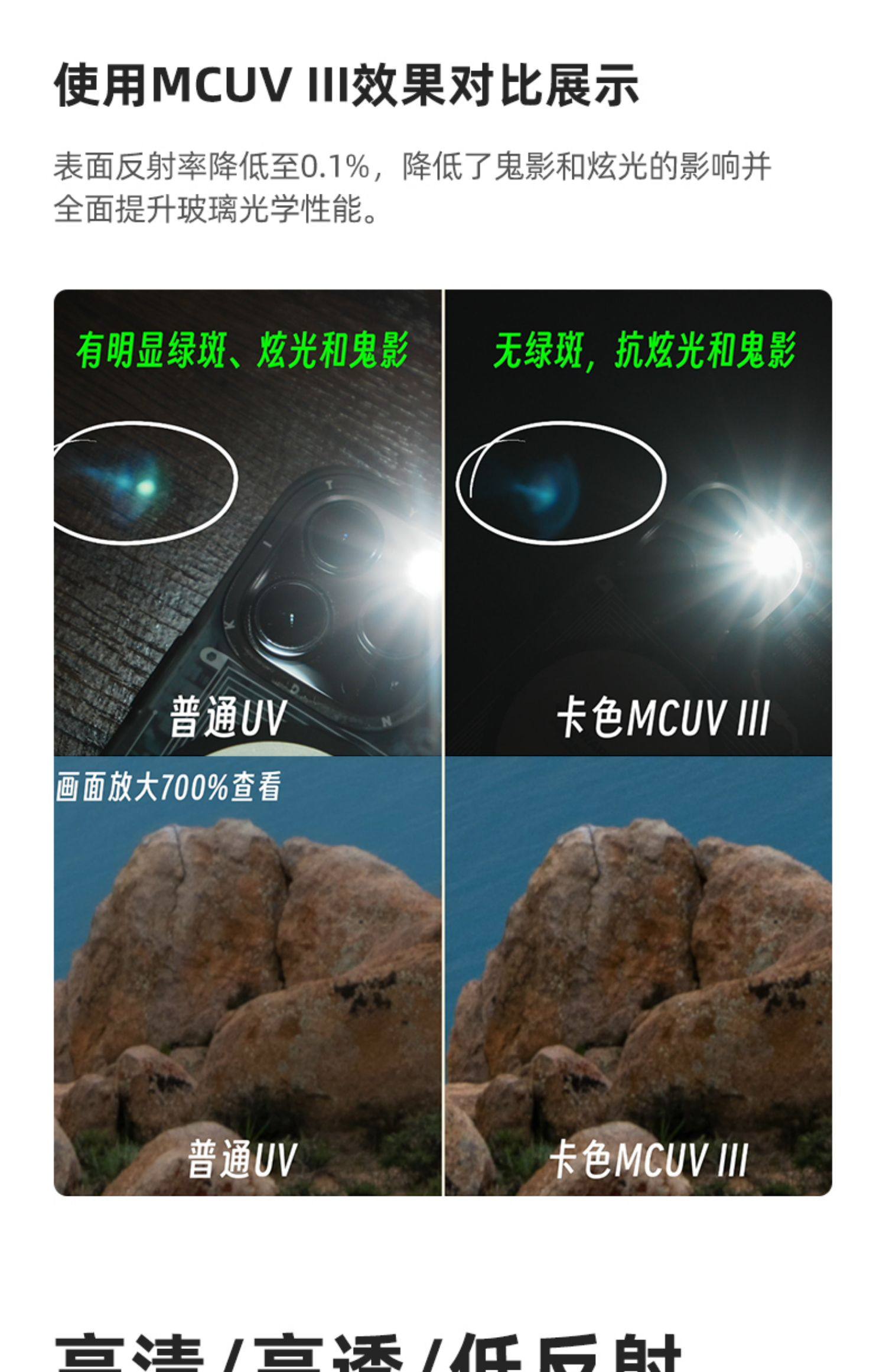 Kase卡色三代uv镜mcuv滤镜高清高透光抗炫光抗鬼影防污防水防刮镀-阿里巴巴