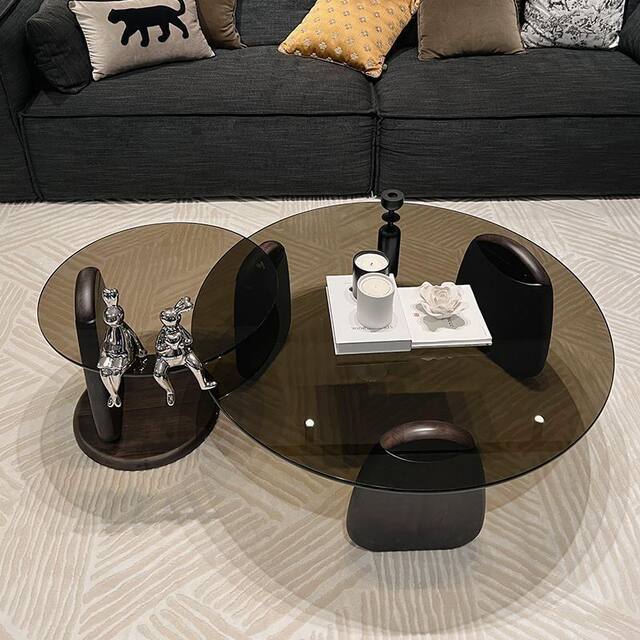 Diyi Impression Light Luxury Tea Table Round Living Room Small ...
