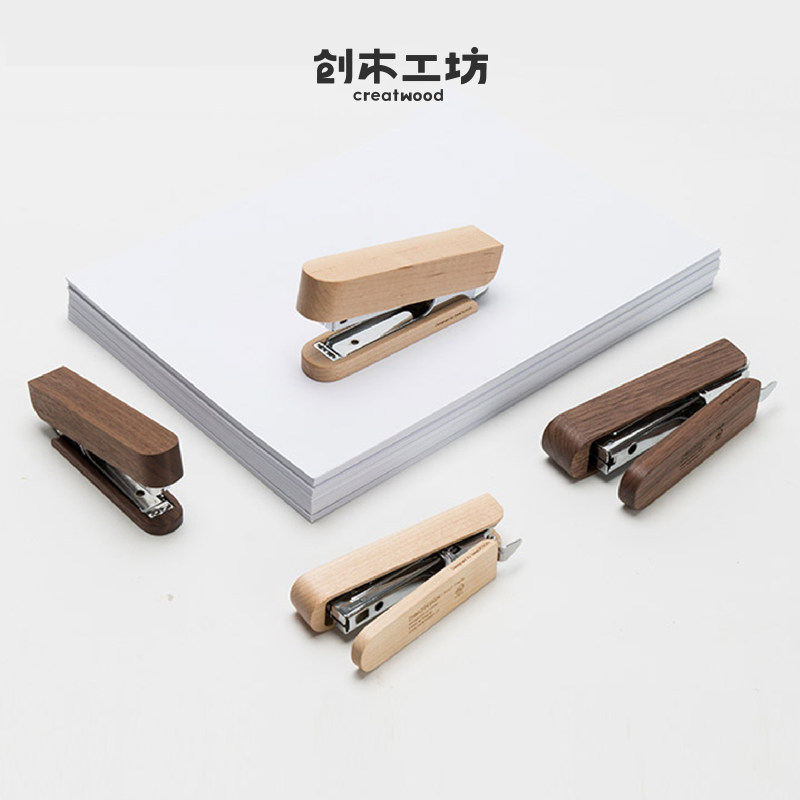 Chuangmu workshop solid wood handheld stapler: an office essential with ...