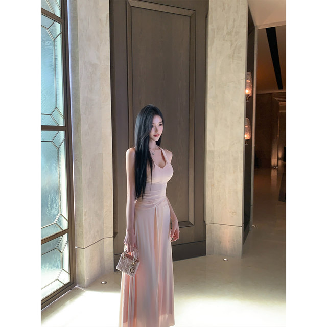 DFAY gouache long skirt knitted stretch slim draping feeling slim slit ...