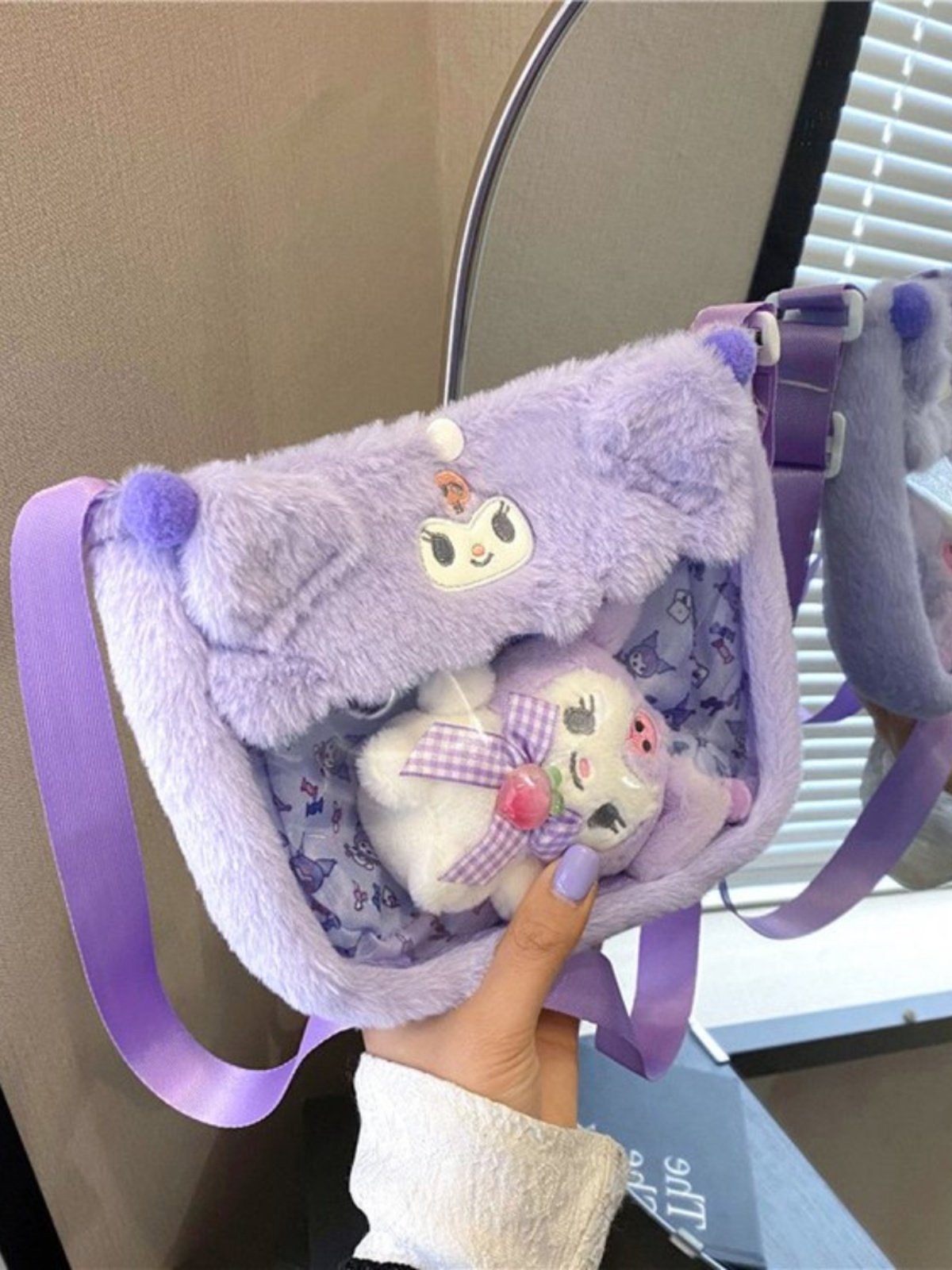 Cute Cartoon Kuromi Small Bag Women’s Hand-Ball Crossbody Bag Women’s ...